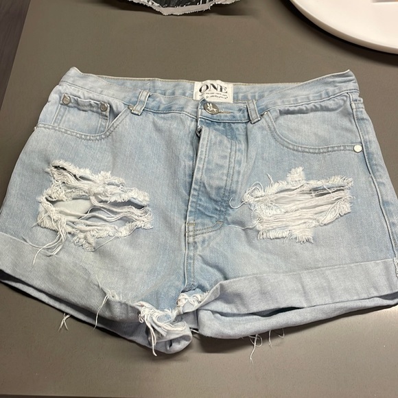 One Teaspoon | Shorts | One Teaspoon Denim High Waist Shorts | Poshmark